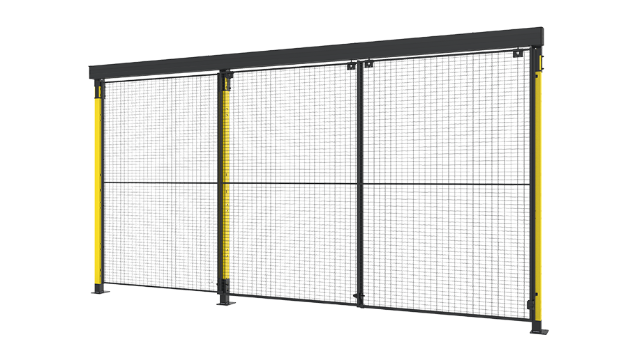 X-Guard Machine guarding - Double sliding door with 2-step rail