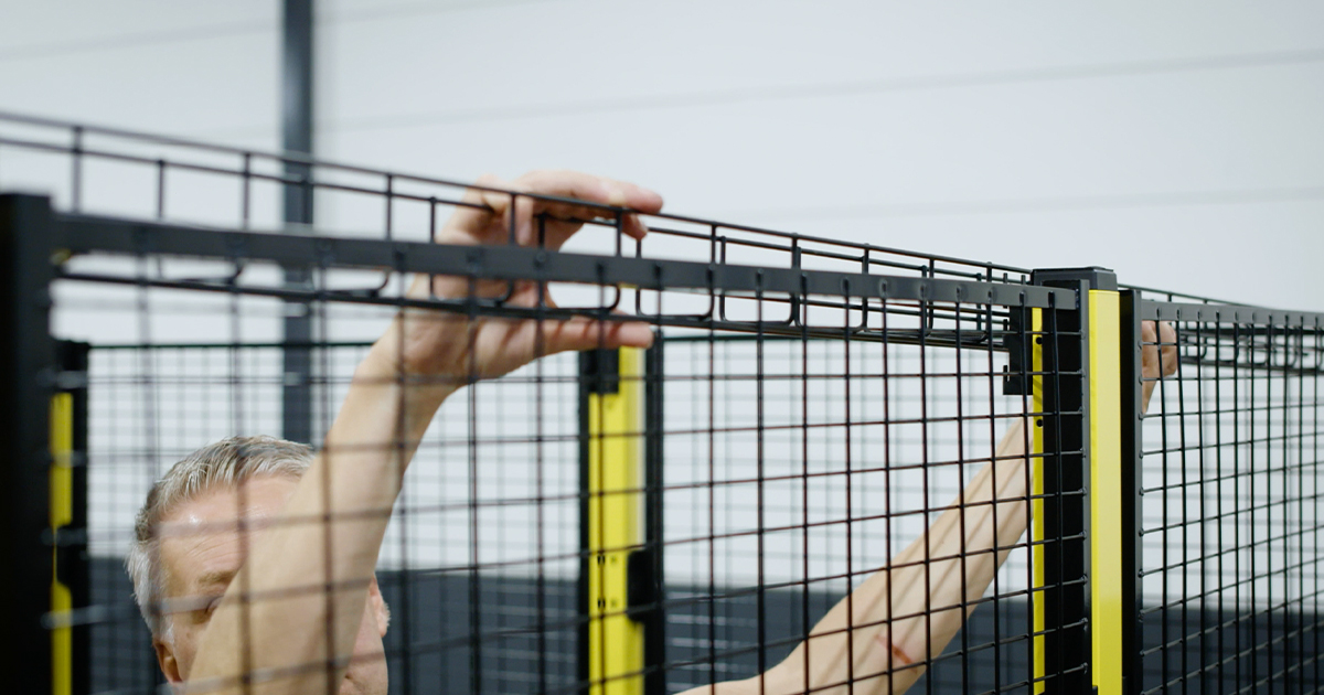 Top mounting is one of several options for mounting X-Tray on X-Guard