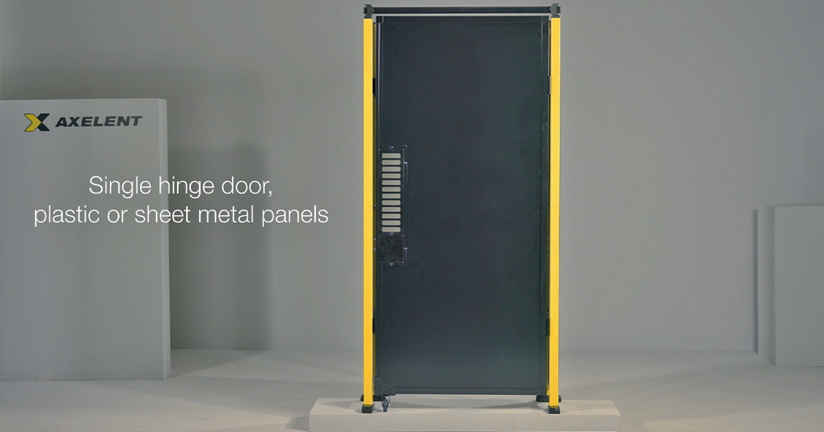Axelent’s Plastic and sheet metal panels as hinged doors