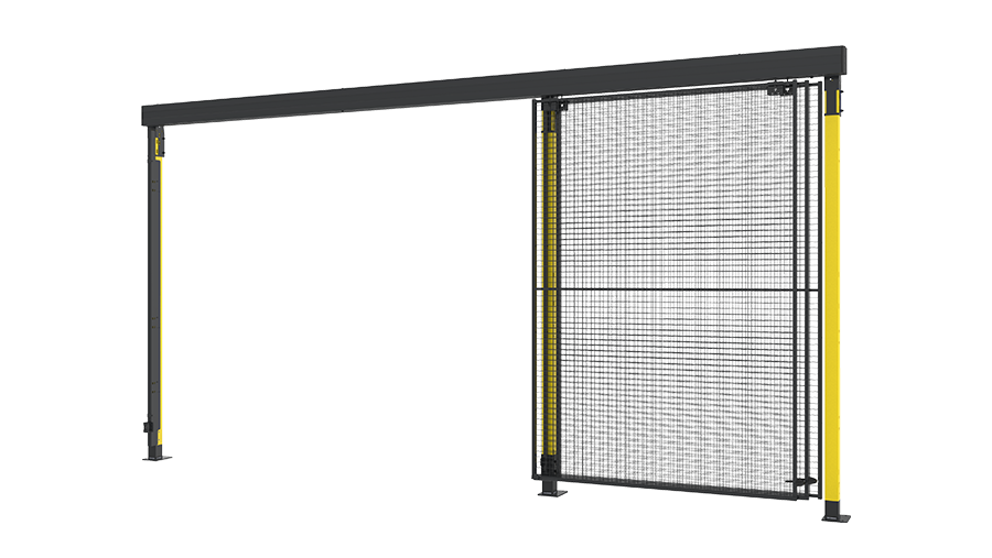 X-Guard Machine guarding - Double sliding door with 2-step rail