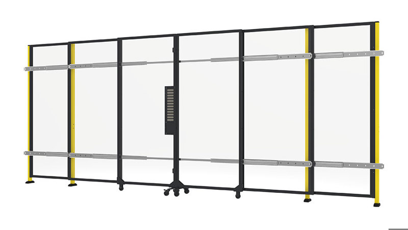 X-Guard Machine guarding - Sliding door without rail with centre lock