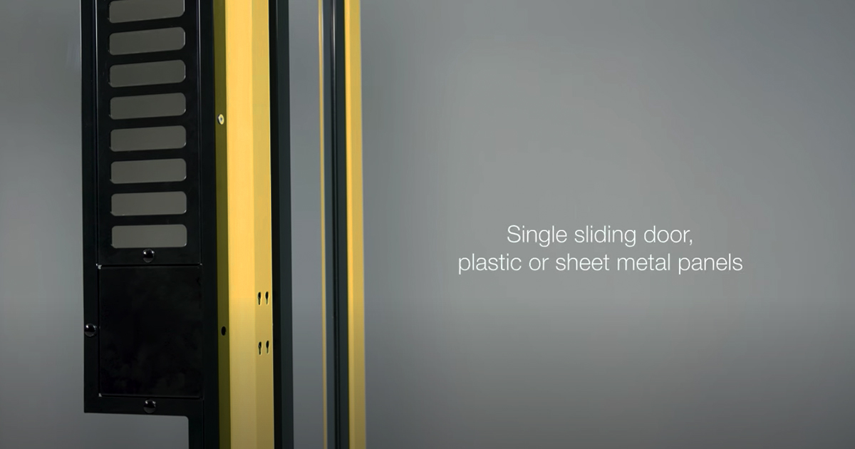 Axelent’s plastic and sheet metal panels as sliding doors